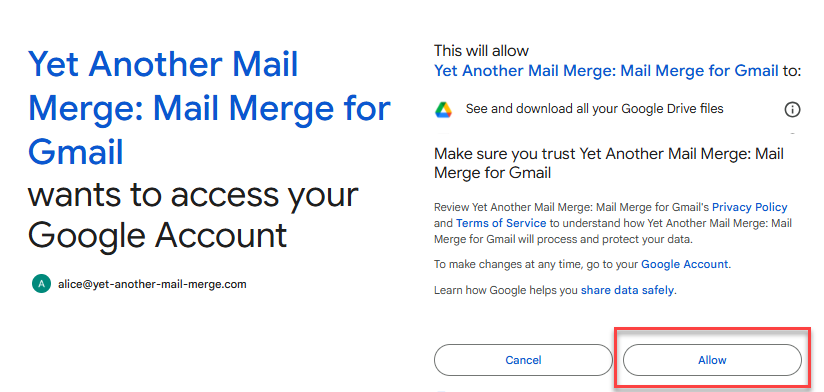 [DATA ACCESS] What permissions are needed to use YAMM? – Documentation - Yet Another Mail Merge ...