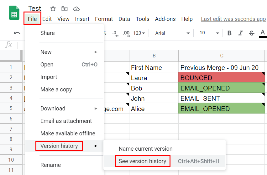 Google Sheets Remove History WEHIST